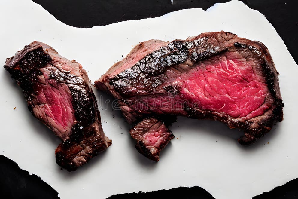 Top View of Servings of Medium Done Stakes Stock Image - Image of angus ...