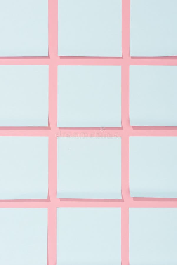Top View of Set of Blank Blue Stick it Notes Stock Image - Image of ...