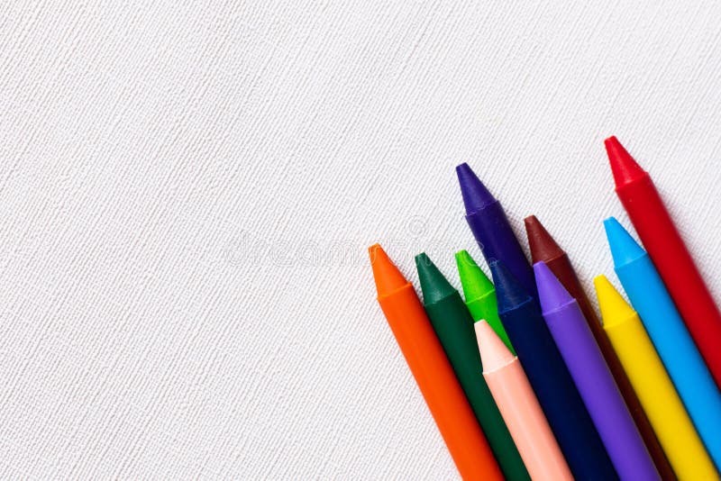 Top View of Set with Colorful Stock Photo - Image of minimal, crayons ...
