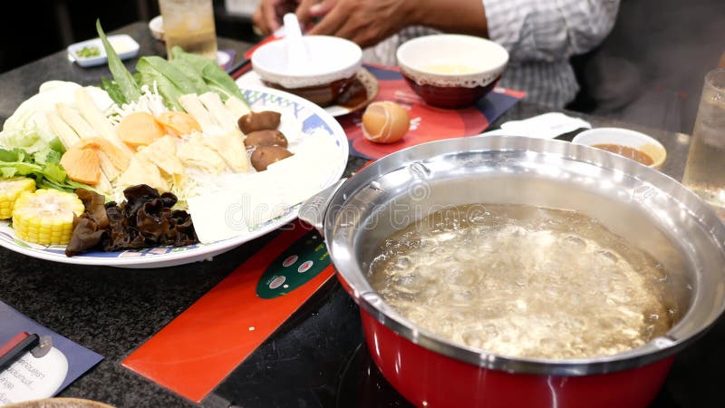 Set of Suki hot pot stock video. Video of mushroom, healthy - 133651537