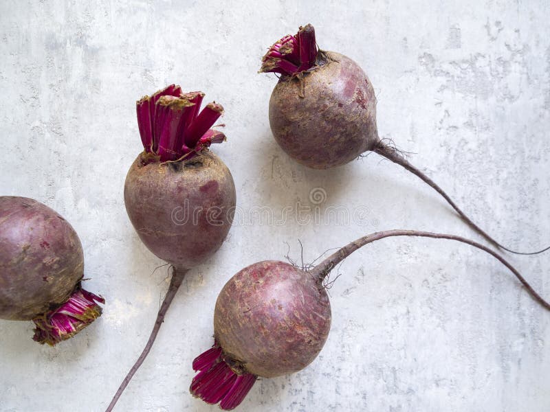 Top View of Several Young Fresh Beets Stock Image - Image of closeup ...