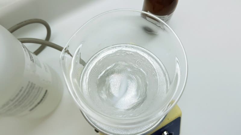 Top View of Shaking Beakers in the Chemistry Lab Stock Image - Image of ...
