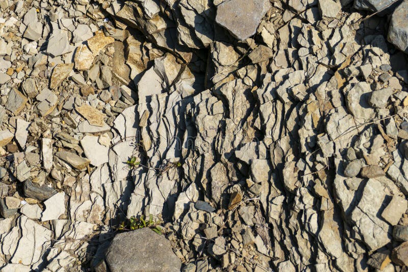 Top View of Sharp Broken Rocks and Pebbles - Rocky Texture Stock Photo ...