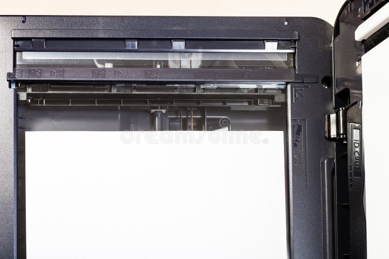 Top View of Sheet of Paper on Glass of Scanner Stock Image - Image of ...