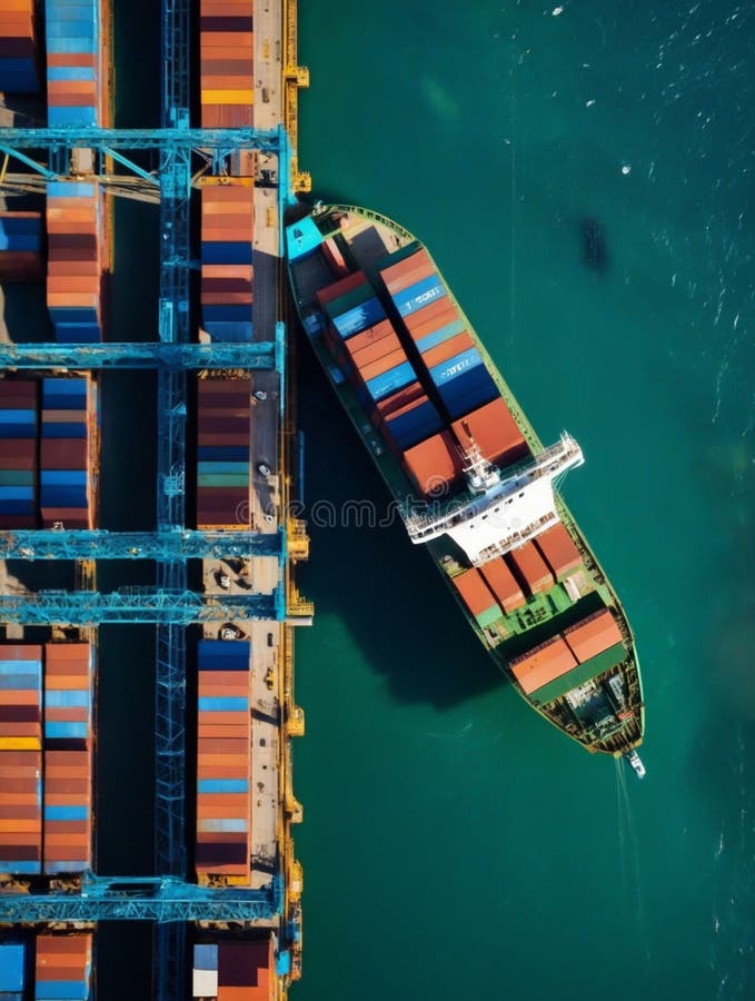 Top View of a Ship from Harbor Stock Illustration - Illustration of ...