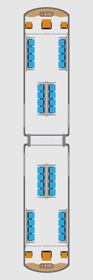 Top View Show Seat Map of Mono Rail Car Stock Illustration ...