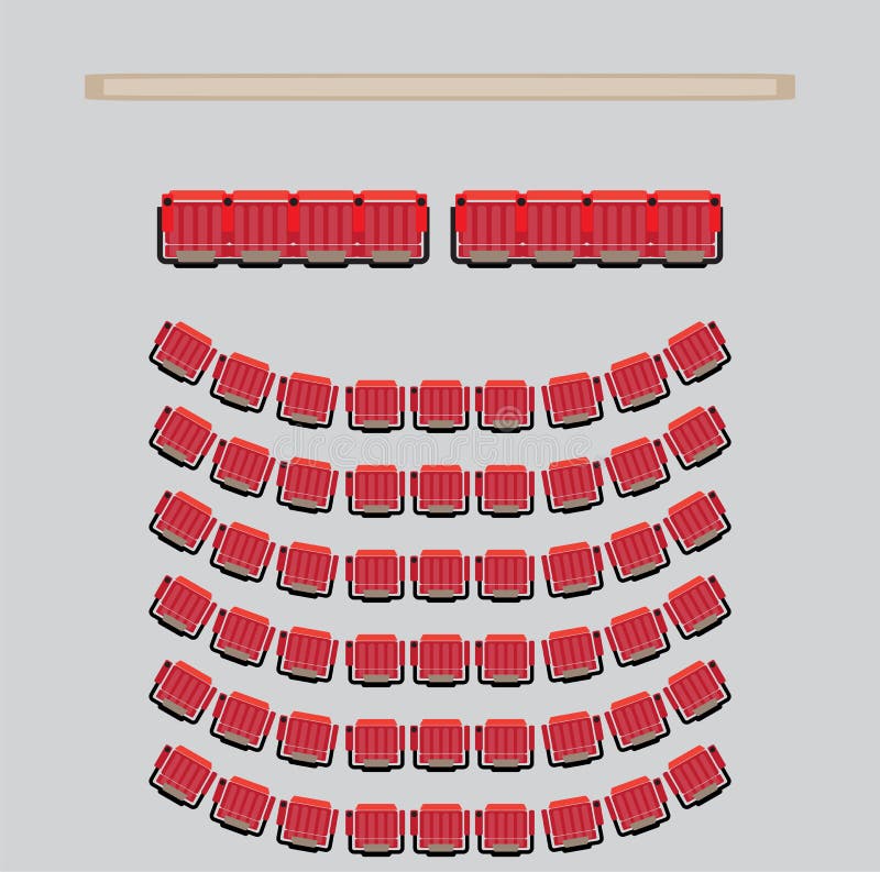 Top View Show Seat in the Theater Stock Vector - Illustration of film ...