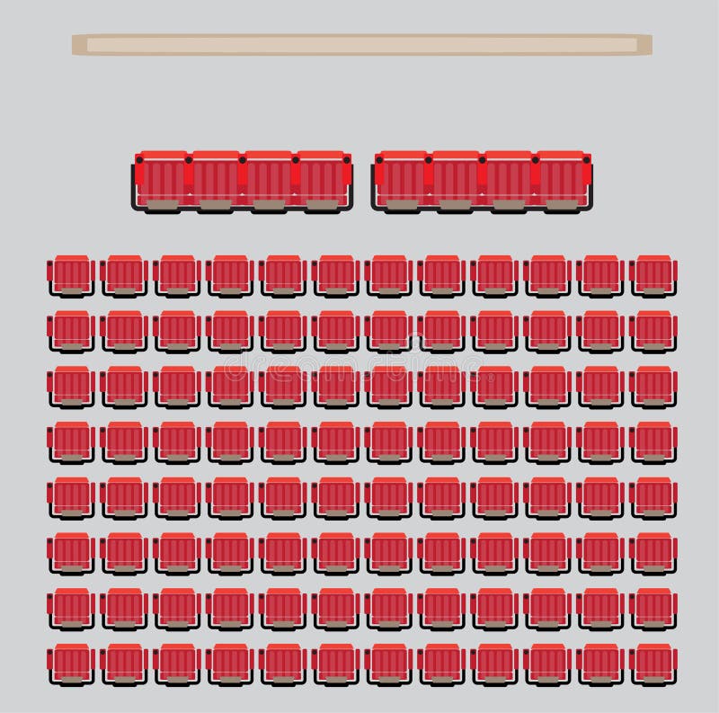 Top View Show Seat in the Theater with Vip Zone Stock Illustration ...