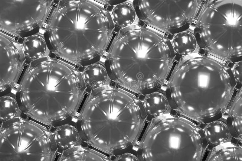 Top View of Silver Metallic Plastic Panel with Multi Domes Stock Photo ...