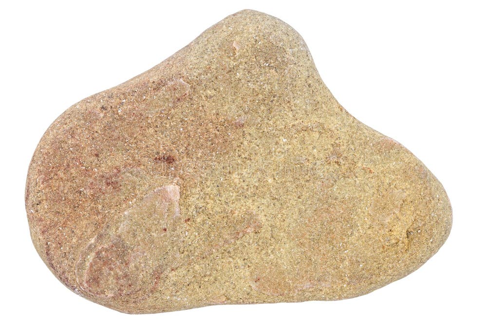 Top View of Single Beige and Red Pebble Stock Image - Image of detail ...