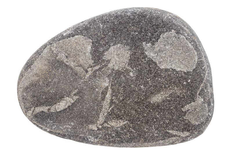 Top View of Single Red Pebble Stock Photo - Image of rock, curve: 282307590