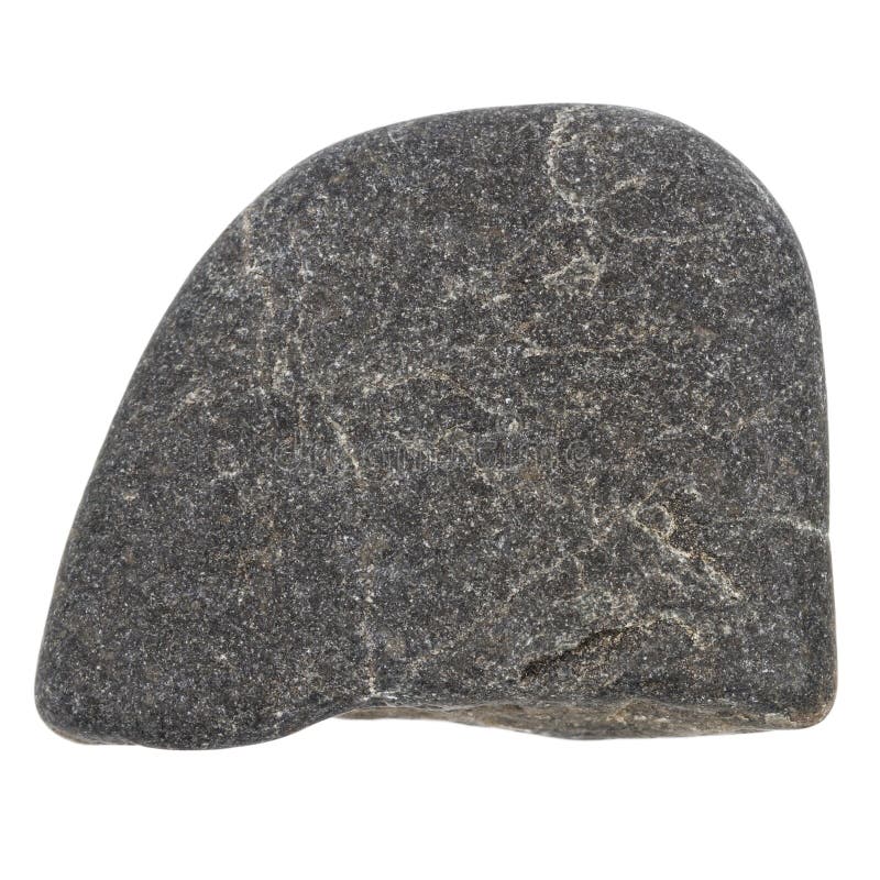 Top View of Single Black Pebble Stock Photo - Image of nature, yellow ...