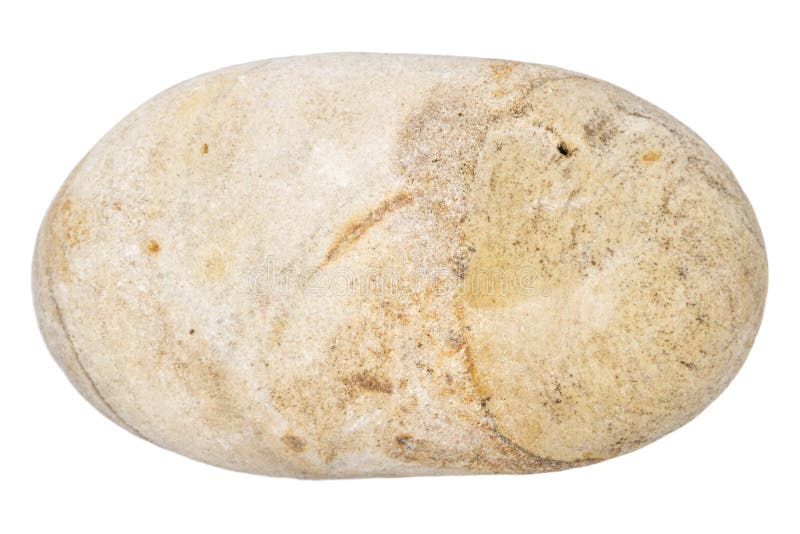 Top View of Single Brown Pebble Stock Image - Image of hard, fossil ...