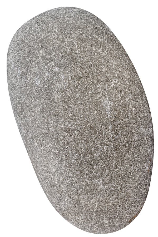 Top View of Single Gray Pebble Stock Image - Image of fossil, studio ...