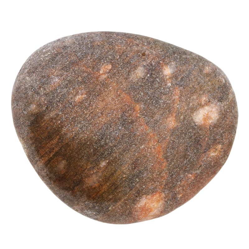 Top View of Single Red Pebble Stock Photo - Image of rounded, macro ...