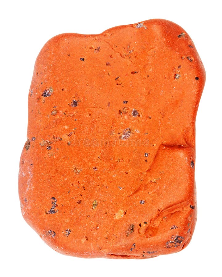 Top View of Single Red Pebble Stock Image - Image of fossil, natural ...