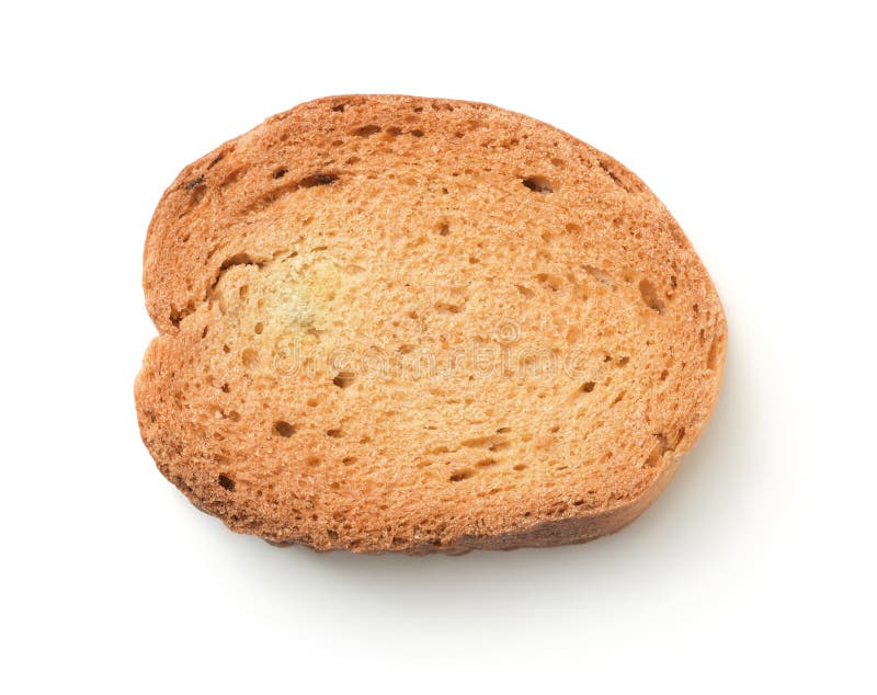 Top View of Single of Wheat Baked Rusk Stock Image - Image of piece ...