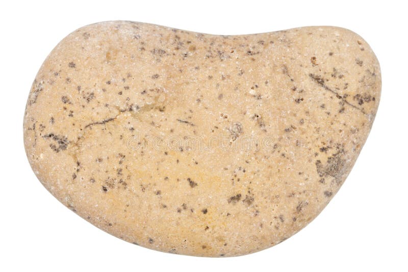 Top View of Single Yellow Pebble Stock Image - Image of mineral, fossil ...