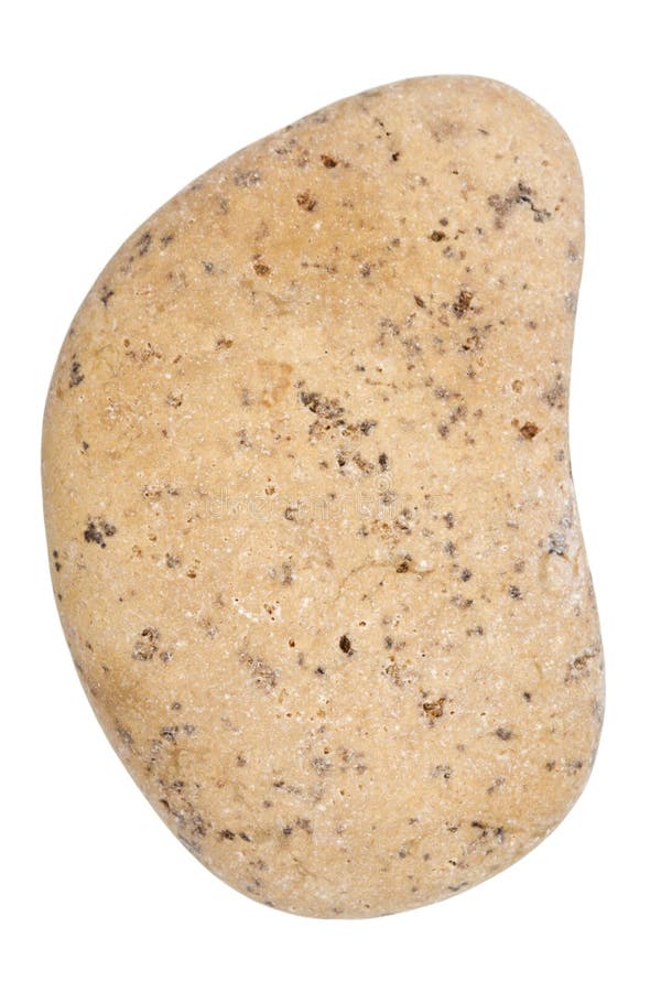 Top View of Single Yellow Pebble Stock Photo - Image of geology, curve ...