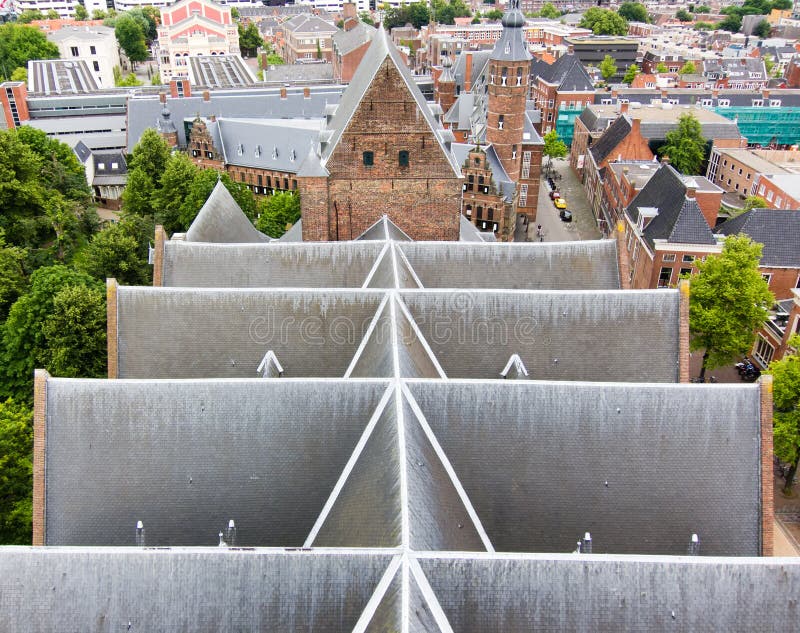 Top View on the Slate Roof of a Church Stock Photo - Image of historic ...