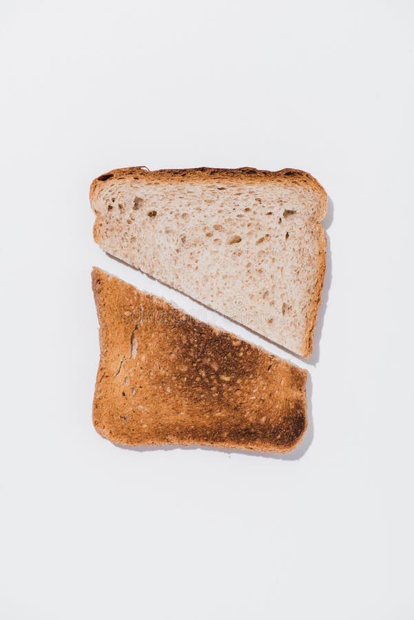 Top View of Slice of Bread with Roasted Half Stock Photo - Image of ...