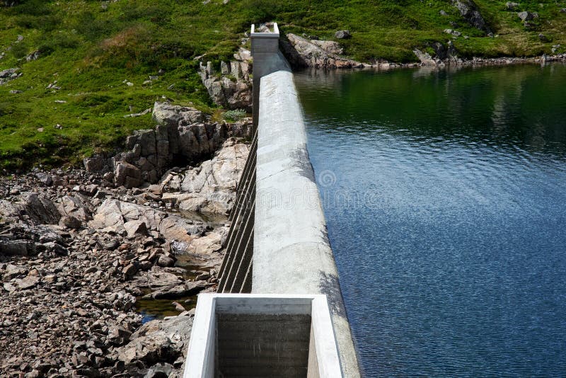 Top View of a Small Concrete Dam Stock Image - Image of horizontal ...