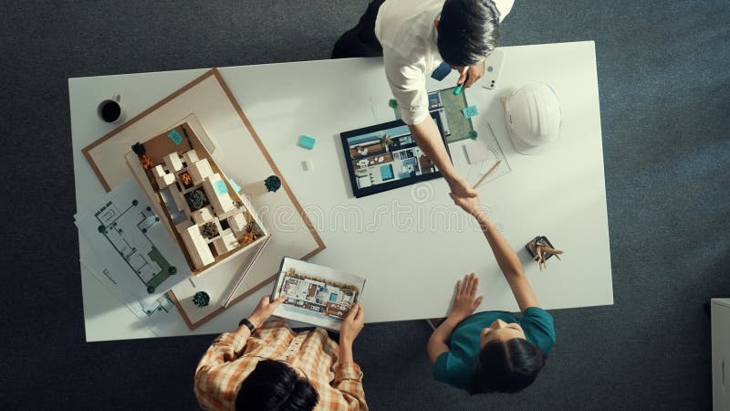 Smart Engineer Team Working Together To Planning Building Construction ...