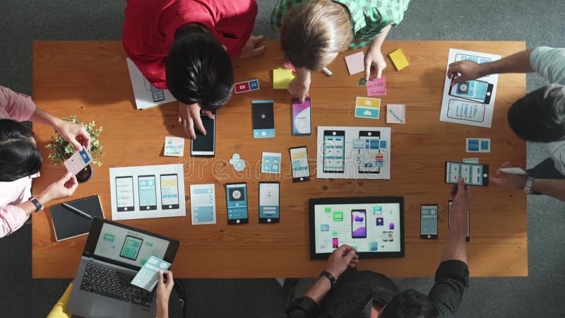 Top View of Smart Software Developer Planning Software Development ...