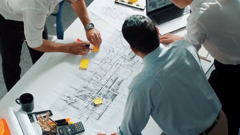 Top View of Smart Team Write Sticky Notes and Stick Note at Table ...