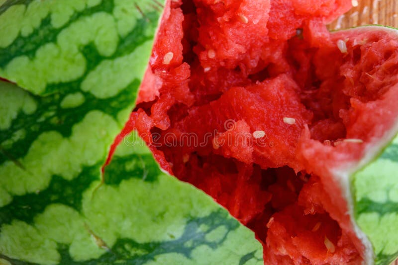 Smashed Watermelon on the Ground Stock Image - Image of waste, melon ...