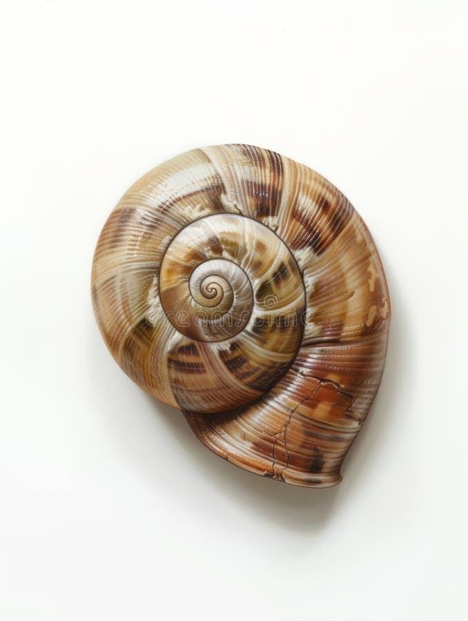 Top View of a Snail Shell with Spiraling Patterns and Earthy Tones ...