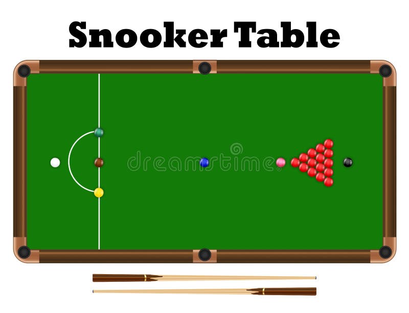 Top View Snooker Ball on Snooker Table Vector Stock Vector ...