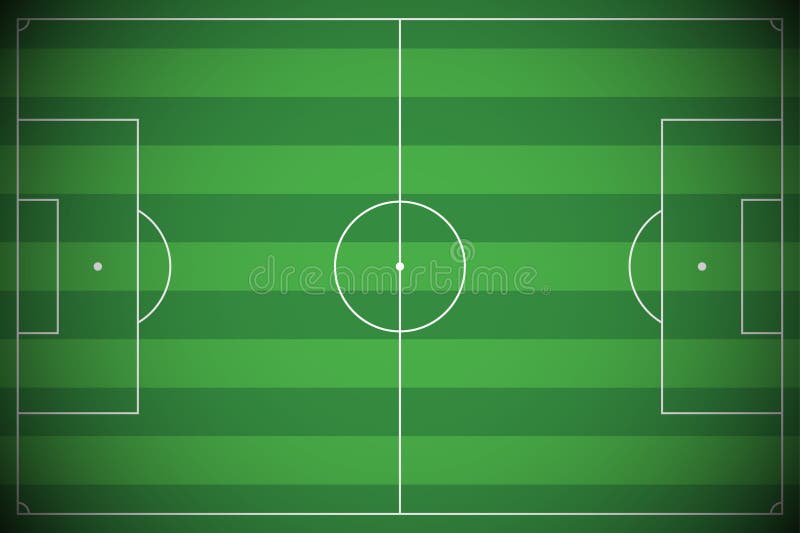 Top View of Soccer Field with Horizontal Grass Pattern Stock Vector ...