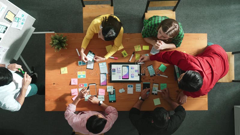 Top View of Software Developer Writing Idea about UX UI Design ...