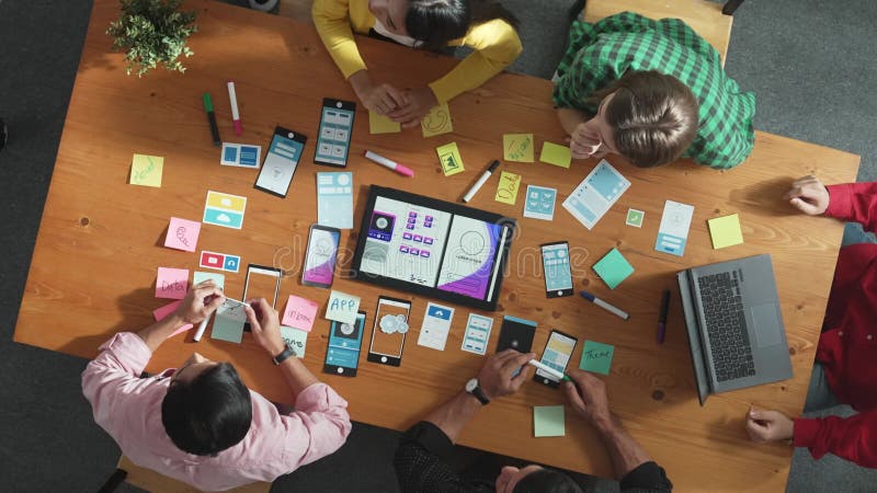 Top View of Software Developer Writing Idea about Ux Ui Design ...