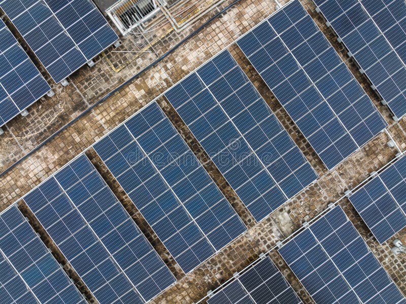 Top View Solar Panel on Roof Top Building Stock Photo - Image of ...