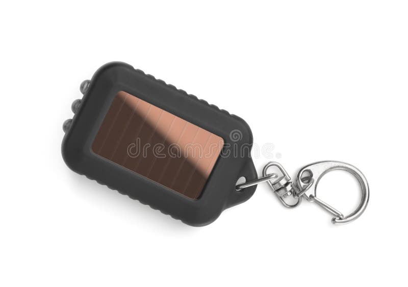Top View of Solar Powered LED Keychain Flashlight Stock Image - Image ...