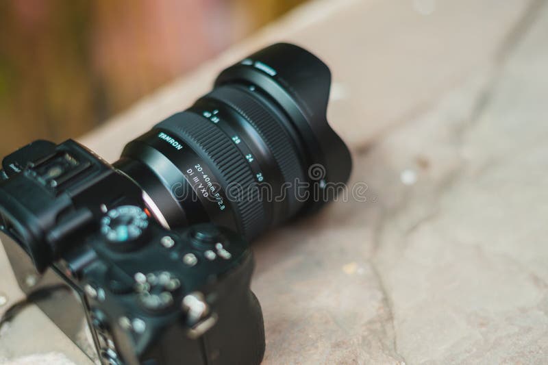 Top View of Sony A7iii with Lens on Editorial Stock Image - Image of ...