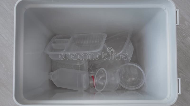 Top View: Sorting of Garbage in Recycling Bin - Stop Motion Animation ...