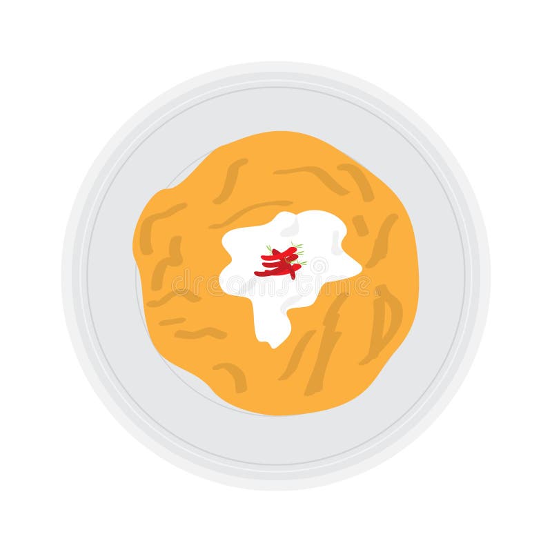 Top view of a soup stock vector. Illustration of soup - 149741195