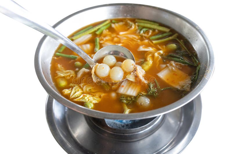 Top View of Sour Curry with Fish Eggs, Focus Selective Stock Image ...