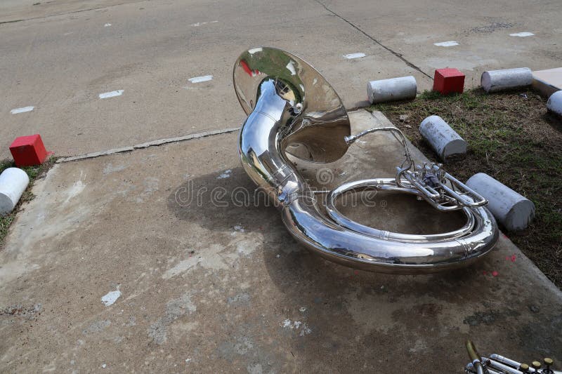 Top View Sousaphone Bass Instrument for Marching Band or Jazz Flat Band ...