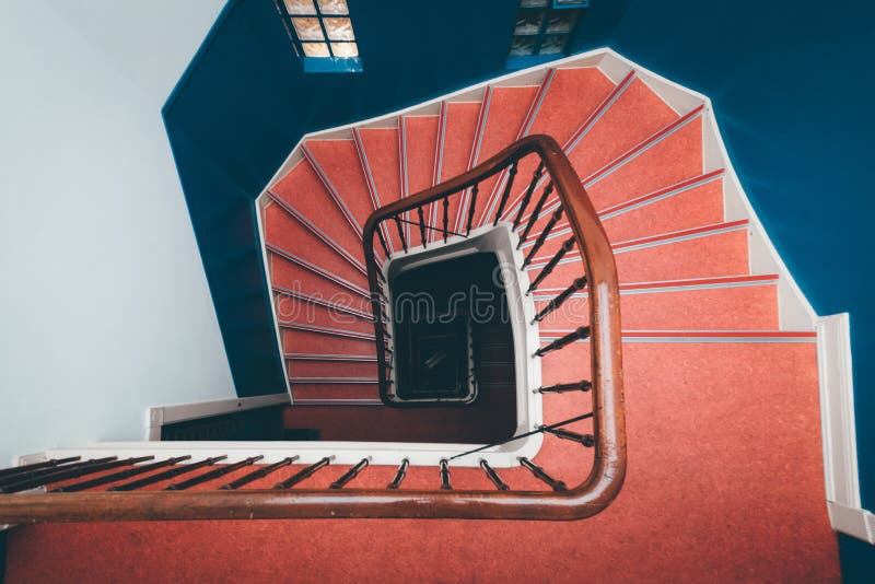 Top View of the Spiral Staircase Stock Photo - Image of stairway ...