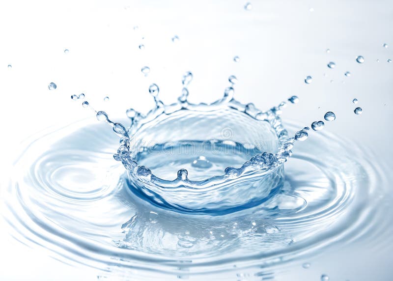 Top View of Splashing Water in Circle Shape Isolated on White ...