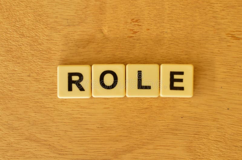 Top View of Square Letters with Text ROLE Stock Image - Image of ...