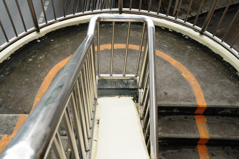 Top View of Stairs Footbridge, Thailand. Stock Image - Image of ...