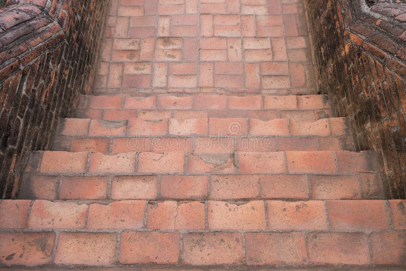 Top View Stairs at Temple in Ayutthaya, Thailand Stock Photo - Image of ...