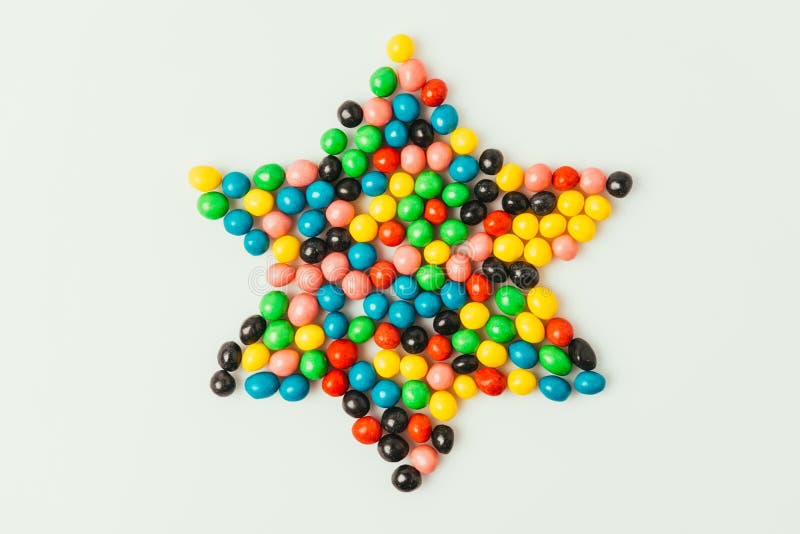 Top View of Star Made of Sweets Stock Image - Image of festival ...