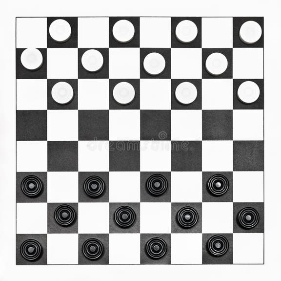 Top View of Starting Position on Checkers Board Stock Image - Image of ...