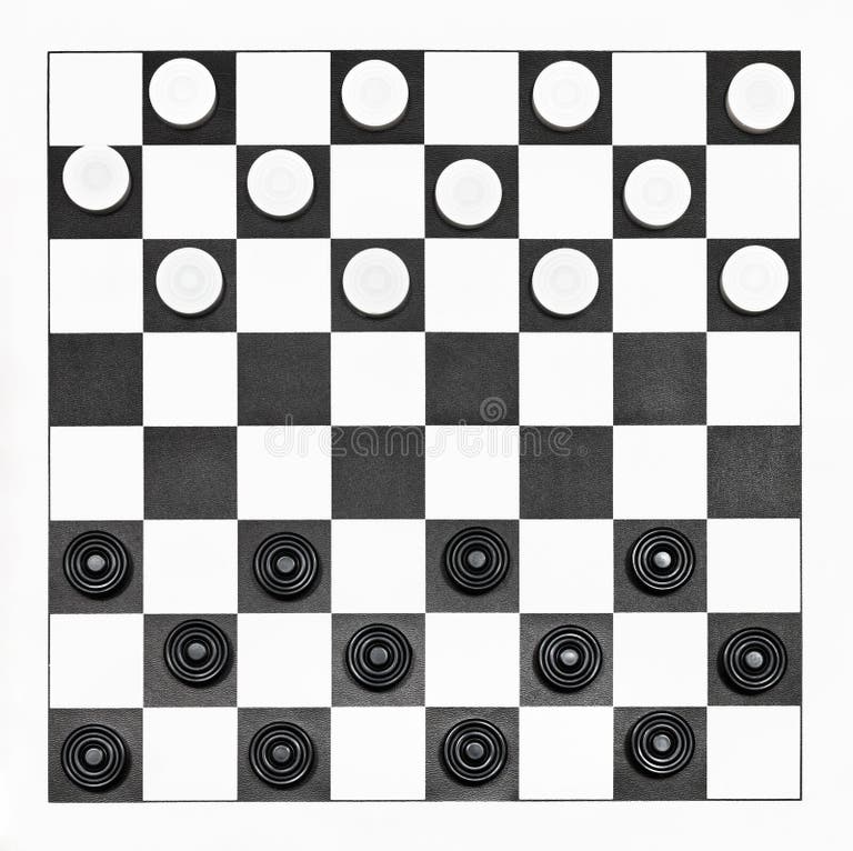 Top View of Starting Position on Checkers Board Stock Image - Image of ...